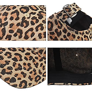 Foetest Adjustable Baseball Cap Leopard Print Hat Cotton Sunhat Headwear Outdoor Sports Cap