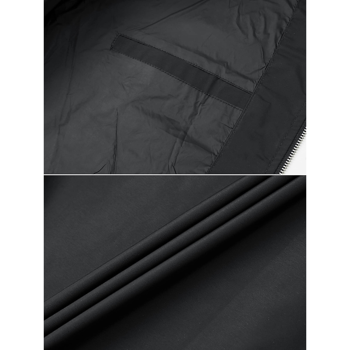 TACVASEN Bomber Jacket Men Black Jacket Men Zip Up Mens Jackets Casual Stylish Lightweight Mens Bomber Jackets Lightweight Windbreaker Jacket