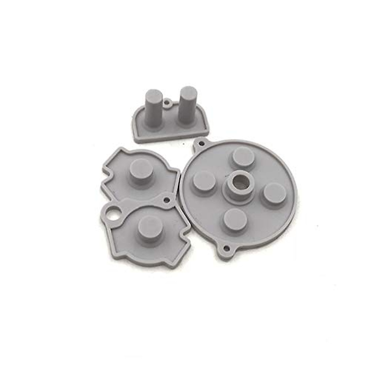 Colorful Conductive Rubber Pad Buttons A-B D-pad for GBA Gameboy Advance Silicone Start Select Keypad (Grey)