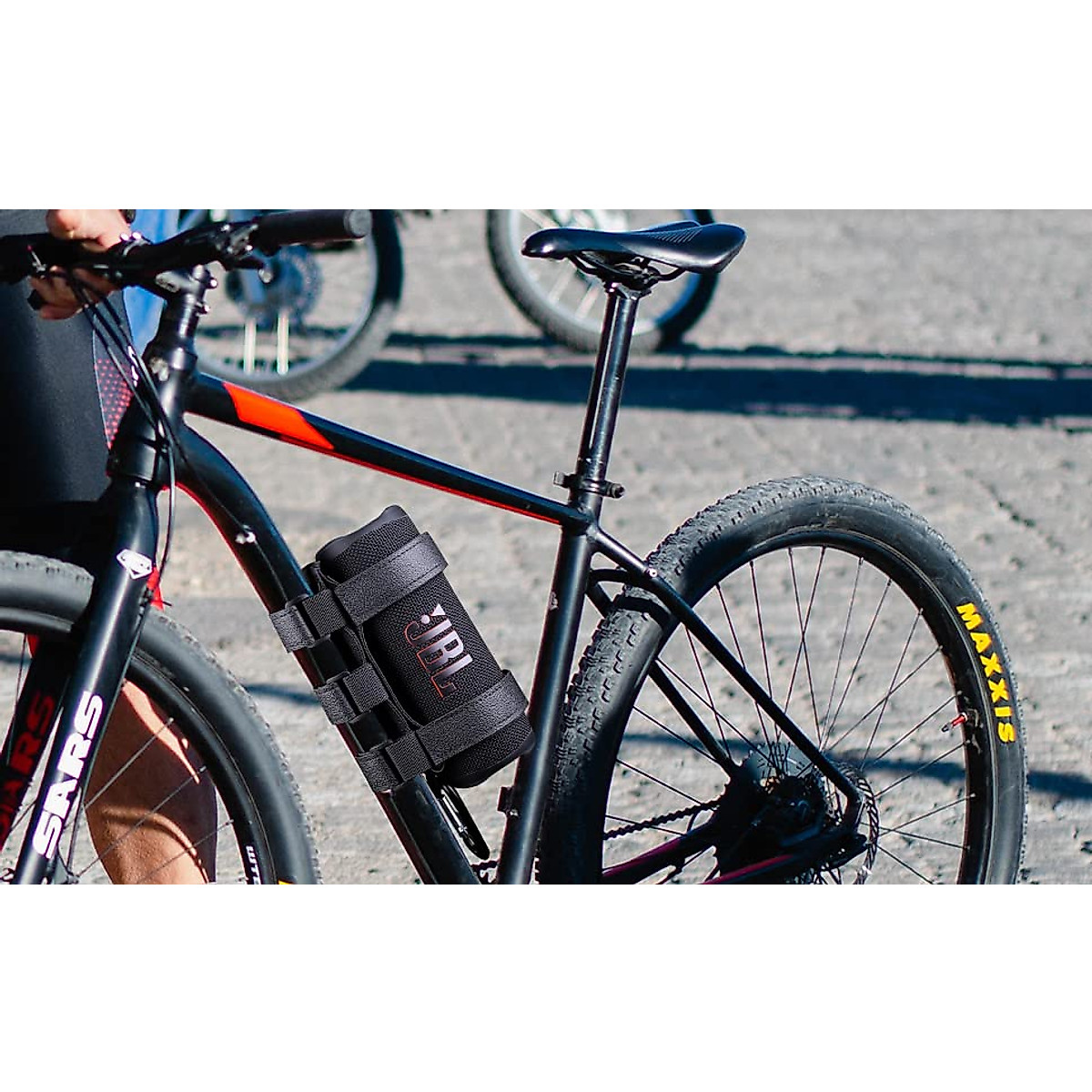 co2CREA Portable Speaker Mount for Most Bluetooth Wireless Speakers, Outdoor Speaker Adjustable Strap Attachment Accessory Holder Bar Rail for Golf Cart Railing Bike Boat