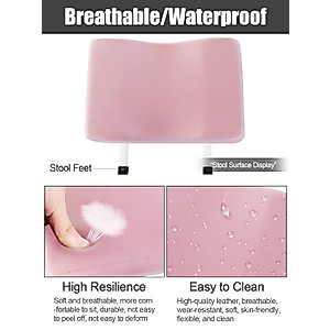 Kalolary Pedicure Foot Rest, Adjustable Height Pedicure Stool Manicure Nail Equipment for Nail Technician Salon Spa (Pink)