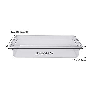 Fichiouy 4'' Deep 6 Pack Food Pans with Lids, Polycarbonate Clear Fruit Storage Pan Large Capacity 6pcs/set Food Pans Take Out Container