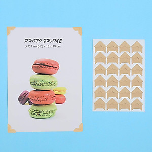 DERAYEE 12 Sheets/288 PCS Photo Corner Stickers, Self-Adhesive Photo Mounting Corners for Scrapbooking Photo Album Diary DIY Craft Paper