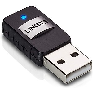 Linksys AE6000 Wireless Mini USB Adapter AC 580 Dual Band,Black,8.60in. x 5.40in. x 2.30in.