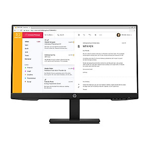 HP P24h G4 FHD (1920 x 1080) Monitor, Display, HDMI and VGA Ports, Anti-Glare,Up to 16.7 Million Colors, Horizontal Viewing Angle 178° (Renewed)