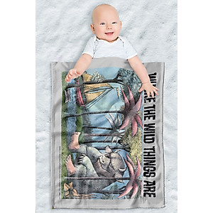 LOGOVISION Where The Wild Things are Lightweight Baby Blanket, 30"X40", Cover Art Unisex for Infants Girls & Boys