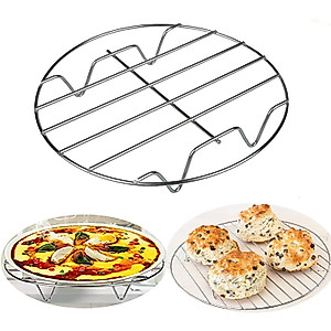 Konrisa Stainless Steel Steam Rack for Instant Pot Cooking Trivet Rack Holder Egg Steamer Basket Trivet Food Stand Air Fryer Rack for Pressure Cooker, Set of 3