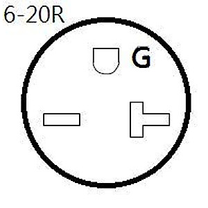 Parkworld 60493 NEMA 6-15 Splitter, 6-15P to (2) 6-15R (T-Blade Female Also for 6-20R Adapter) 250V, 20A, 5000W, 3 Feet
