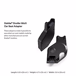 Stokke Stroller Multi Car Seat Adapter, Black - Compatible with Select Maxi COSI, Nuna, Cybex & Clek Car Seats - for Stokke Trailz Terrain, Xplory 6 & Xplory X Strollers - Easy-to-Clean Plastic