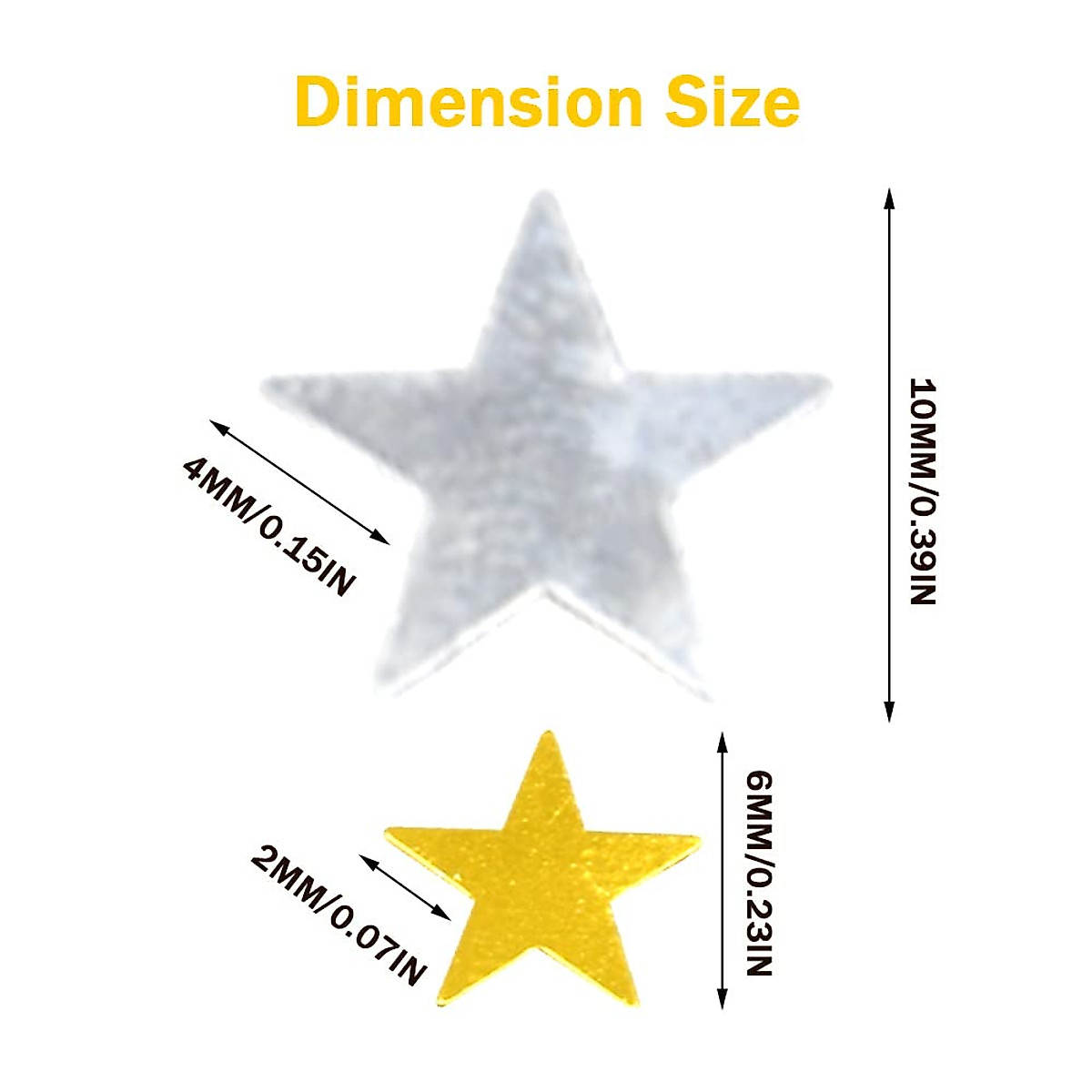 Ruidee 60g Star Confetti Metallic Foil Stars Table Confetti Metallic Foil Stars Sequin for Halloween Birthday Wedding Festival Party DIY(Gold/Silver)