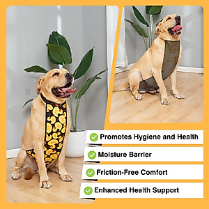 LovinPet Large Dog Belly Cover,Dog Belly Wrap,Dog Recovery Suit Pet Abdominal Protective Clothing Washable Dog Bellyband Dog Recovery Suit,Dog Surgical Recovery Suit