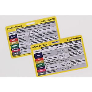 Silver Maple Leaf Order of Draw Badge Card for Phlebotomy – Horizontal ...