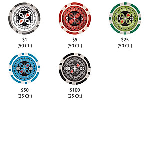 MBGBrybelly Ultimate Poker Chip Set in Acrylic Carry Case - Holo Inlay Heavyweight 14-Gram Casino Quality Poker Chips - Display and Transport Your Collection - Heavy-Duty Protection (200 ct)