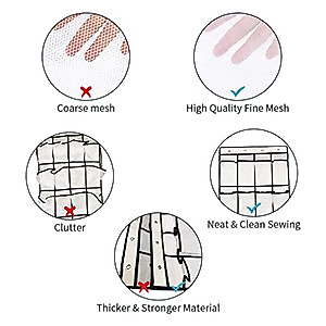 Aosome Over The Door Hanging Pantry Organizer 24 Large Mesh Pockets Door Storage Bag for Shoe Toys and Sundries White