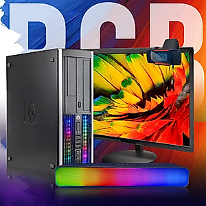HP RGB Lights Gaming Desktop Combo I7 up to 3.8GHz,16G,128G SSD+3T,GeForce GT 730 2G GDDR5,New 24" 1080P LED,WiFi,BT 5.0,RGB BT SoundBar,RGB Keyboard&Mouse&Mouse Pad,Webcam,W10P64(Renewed)