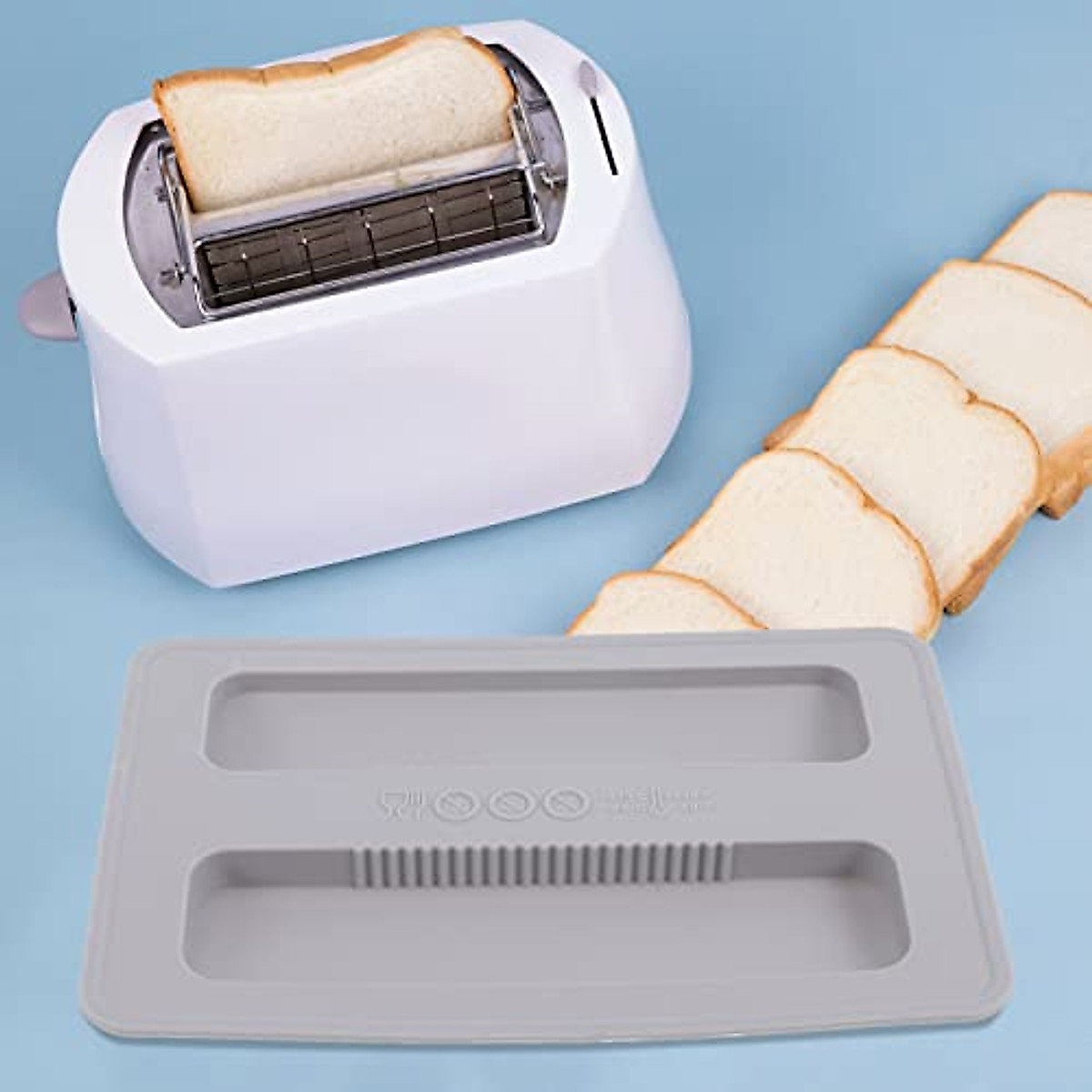 2 Slice Toaster Lid Toaster Cover 2 Slice, Bread Toaster Silicone Dust Cover Toaster Lid for Kitchen Coffee Shop Restaurant Toaster Appliance, Top Cover for Bread Machine