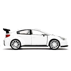 Jada Toys Fast & Furious 1:24 Mr. Little Nobody's Subaru WRX STI Die-cast Car, Toys for Kids and Adults, White (98296)