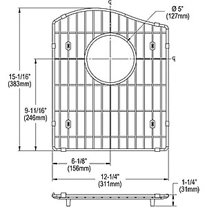 Elkay LKOBG1417LSS Bottom Grid, Stainless Steel