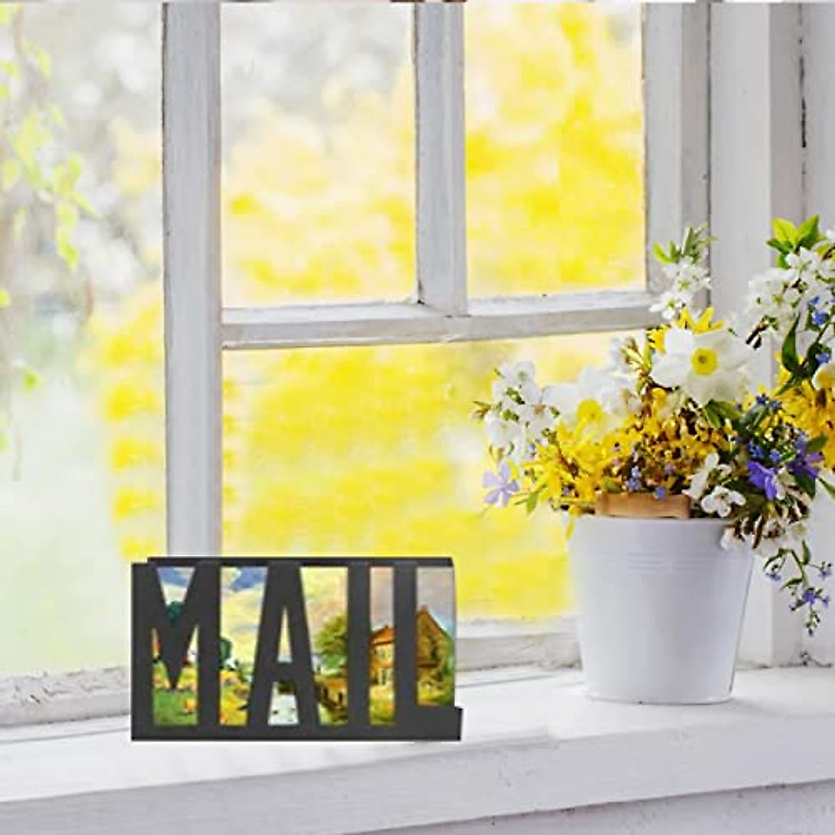 PalaYou Mail Organizer Holder Countertop Mail Sorter Letter Organizer for Desk Bill Filing Paper Document Postcards Books