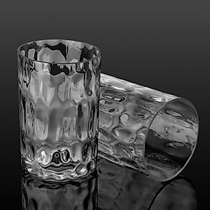 Canomo 3 Packs Hammered Glass Light Shade Cylinder Water Ripple Glass Lamp Shade Replacement 6 Inch Height Fit 2-1/4 Fitter for Wall Lamps Chandeliers or Ceiling Lamps