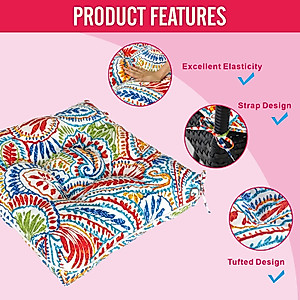 JMGBird Outdoor Chair Cushion Set of 2 Patio Cushions 19x19 with Ties Outdoor Cushions for Patio Furniture