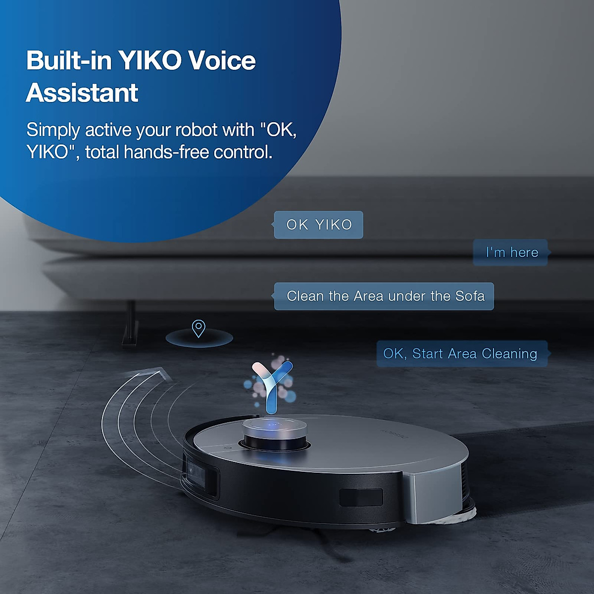 ECOVACS DEEBOT X1 Plus Robot Vacuum and Mop Combo with Self Emptying Station, 5000Pa Robot Vacuum Cleaner, Upgraded Laser Navigation, 3D Map, Obstacle Avoidance, Built-in YIKO Voice Assistant, Black