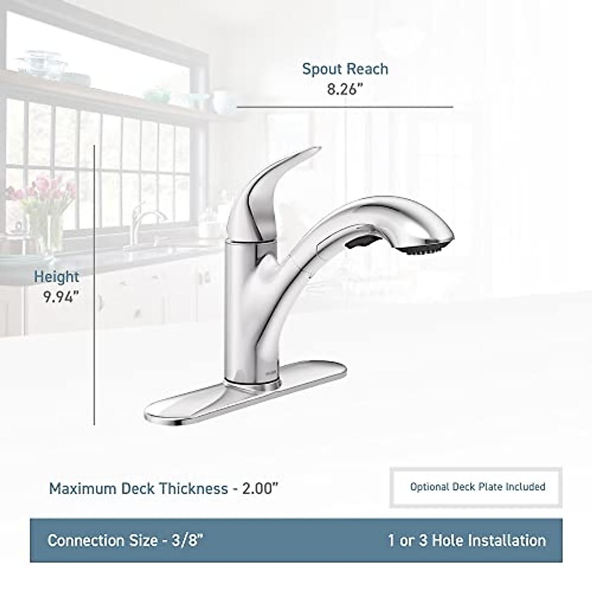 Moen Medina Spot Resist Stainless One-Handle Pull Out Kitchen Faucet, Kitchen Sink Faucets with Pullout Sprayer Featuring Power Boost for a Faster Clean, 87039SRS