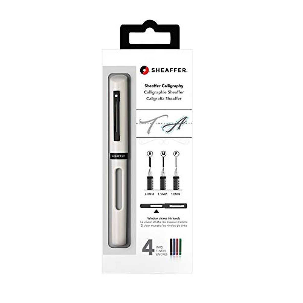 Sheaffer Calligraphy Mini Kit with White Pen and Assorted Nibs and Inks