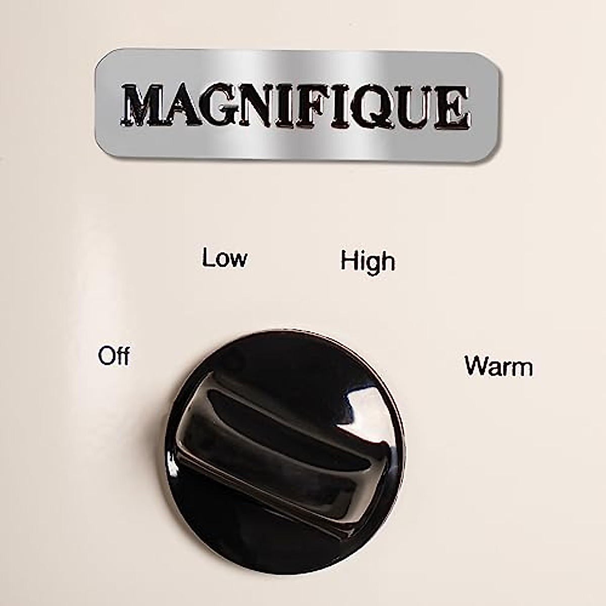 [NEW] MAGNIFIQUE Oval Slow Cooker with Keep Warm Setting - Perfect Kitchen Small Appliance for Family Dinners (White Manual, 6 Qt)