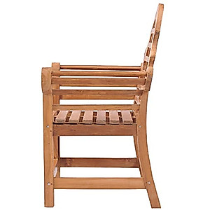 Teak Wood Lutyens Outdoor Patio Arm Chair, Made from Solid A-Grade Teak Wood