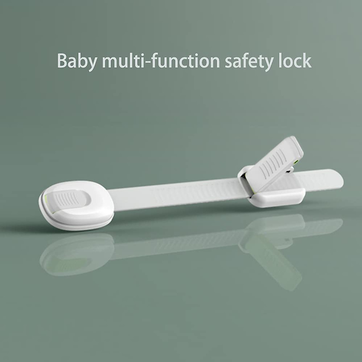 Easy to Install Nitems Cabinet Locks for Babies with Adhesive for Kitchen Cupboard Doors, Fridge, Toilet Seat, Improved Child Safety, No Trapped Fingers- 6Pack-4 Extra 3M (22cm Strap Length, 6.00)