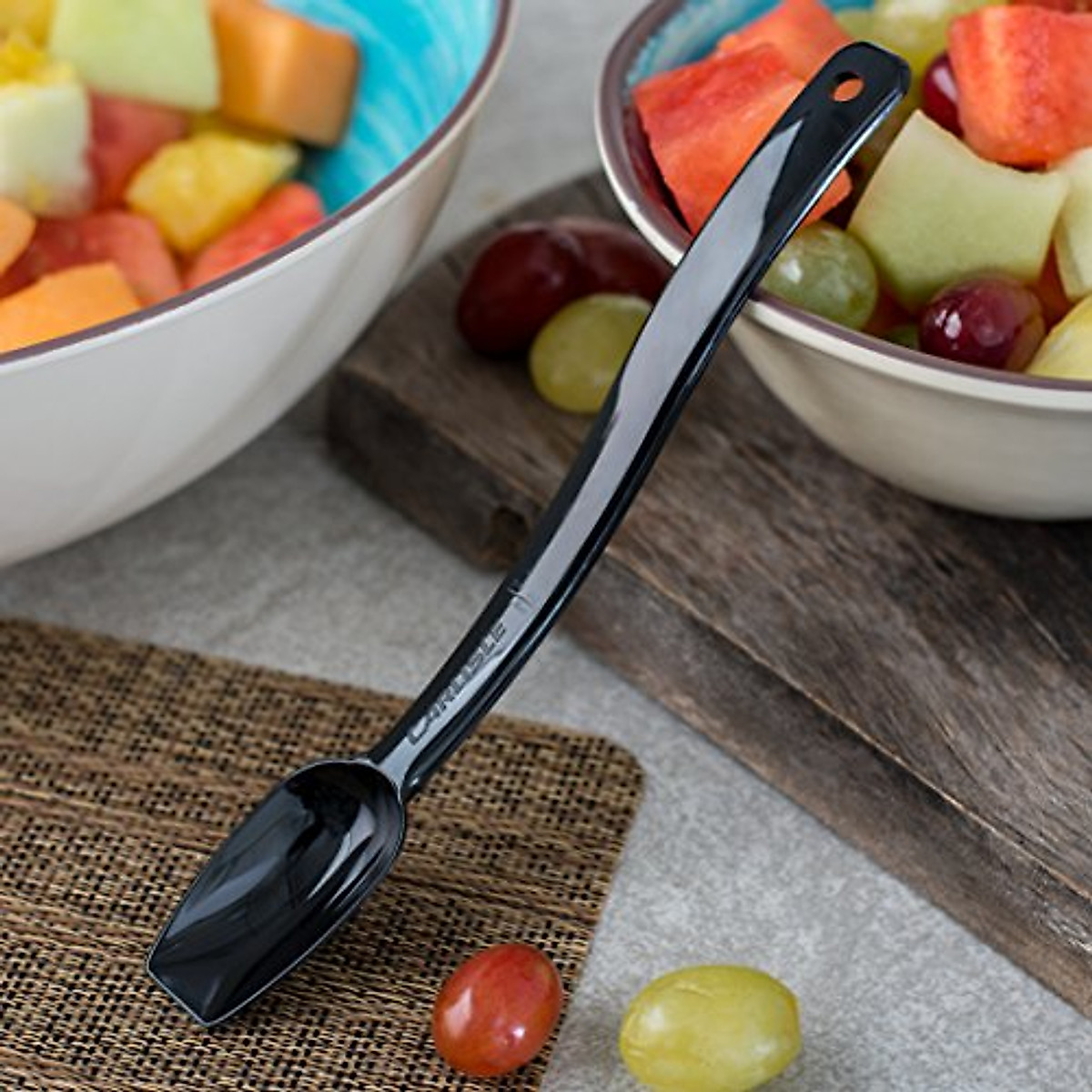 Carlisle FoodService Products Plastic Solid Spoon, 10 Inches, Black