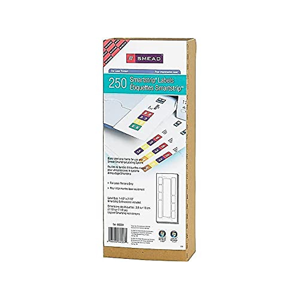 Smead 66004 SmartStrip Refill Label Kit 250 Label Forms/Pack Laser 250/Pack