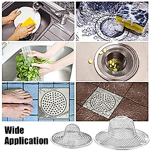 10pcs Mesh Sink Strainer, 4.5" Diameter Stainless Steel Slop Basket Filter Trap, Metal Kitchen Drain Strainer, Hair Basket Drain - Fits Most Kitchen Sinks, Bathroom Sinks,Shower Drains,Floor Drain