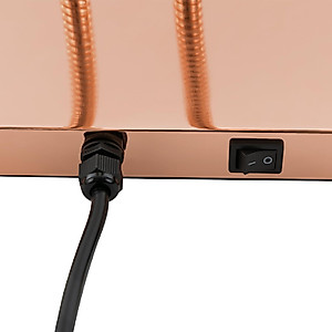 Food Heat Lamp, Commercial Food Warmer Lamp with 360°Adjustable Head 2 Dual 250w Bulbs, Food Warming Heating Light for Restaurant Kitchen Buffet (Rose Gold)