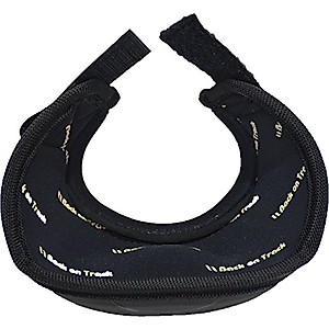 Back on Track Men's Performance Equine Durable Rubber Horse Protective Pair of Hoof Bell Boots with Loop Closure, Black, Large