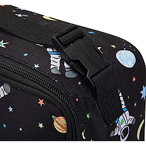 PackIt Freezable Classic Lunch Box, Spaceman, Built with EcoFreeze Technology, Collapsible, Reusable, Zip Closure With Zip Front Pocket and Buckle Handle, Perfect for Healthy Lunches