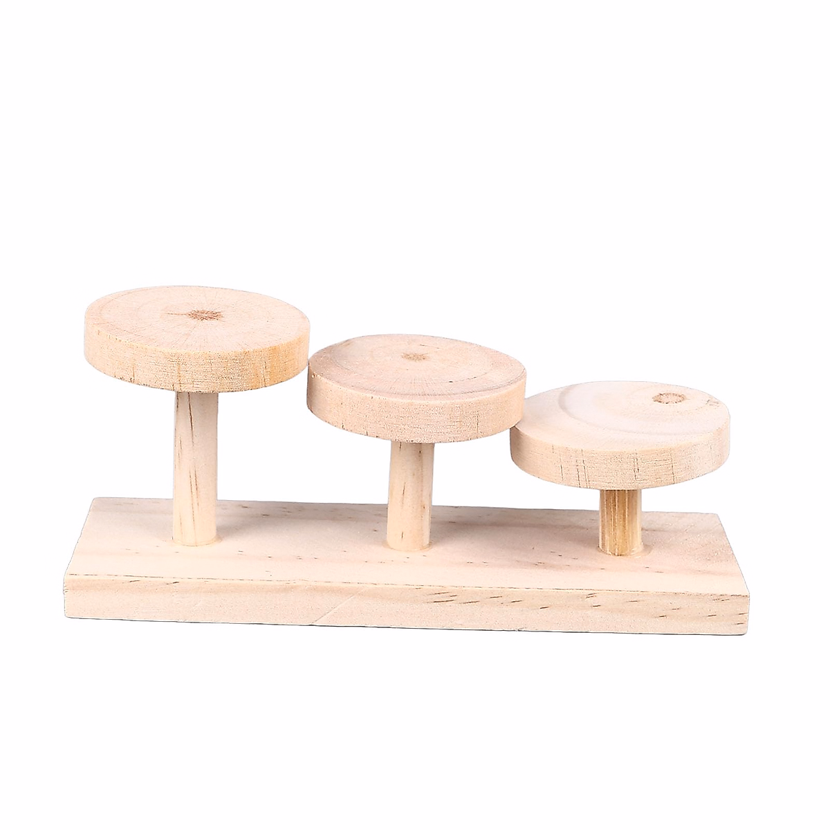 Hamster Platform Toy, Small Pet Wooden Platform Rat Climbing Chew Toy Rodent Ladder Bridge Wooden Hamster Playground Platform for Cage Accessories