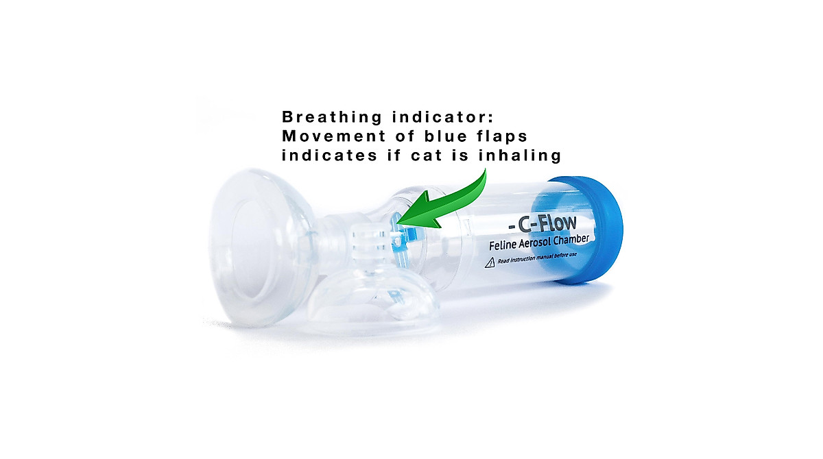 Cat Inhaler Spacer - Breathing Indicator & 2 Masks