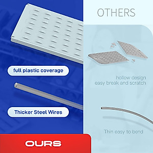 Water Bottle Organizer for Cabinet, 3-Shelf Expandable & Height Adjustable Storage Rack for Kitchen Cabinets Pantry, Tumbler Organizer for Cups with Straws, Holds 15 Bottles (Powder Blue)