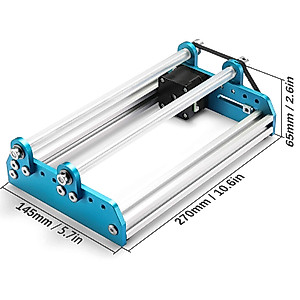 Genmitsu Laser Engraver Aluminum Y-axis Rotary Roller Engraving Module for Laser Engraving Cutting Cylindrical Objects Cans, DIY Laser Marking Compatible With Most Kinds of Desktop Laser Engravers