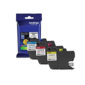Brother LC3029 Color C/M/Y Ink Cartridges (LC30293PKS), Super High Yield, 3/Pack,Cyan/magenta/yellow