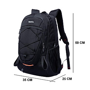 Lily Parker Waterproof Womens Mens 40l Hiking Rucksack Bag Large-Capacity Trekking Travel Backpack, Black