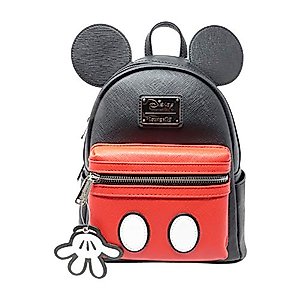Loungefly x Mickey Suit Mini Saffiano Faux Leather Backpack