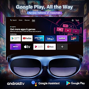 Rokid AR Joy Pack AR Glasses, Smart Glasses Max with Station, 360" Micro-OLED Display, Google Play, Media Streaming, HDCP Support & Cloud Gaming, Console, Android, iOS, Windows Compatible