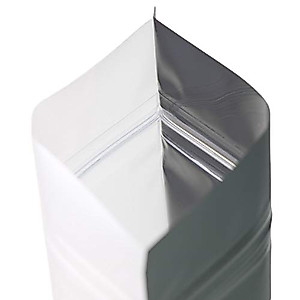 100 Translucent/Black Poly Zip Seal Stand Up Heat Sealable Reusable Pouch (6" x 9", Translucent/Black)