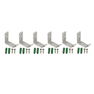 Ulifestar Wall Hooks 6 Pcs, Stainless Steel Coat Hooks for Hanging Towels Hats Keys Plants,Heavy Duty Metal Bathroom Hooks Wall Mounted with Screws (Silver Small)