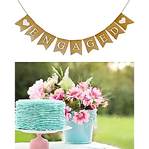 Shimmer Anna Shine Engagement Party Decorations Engaged Burlap Banner