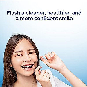 ProxySoft 3-in-1 Dental Floss for Optimal Teeth Flossing​- 2 packs Pre-Cut Ortho Floss Threaders for Braces, Tight Spaces, Bridges, Implants with Built-in Soft Proxy Brush and Stiff Threader Flosser