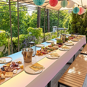 3 Pack Pastel Rainbow Plastic Tablecloth Party Decorations, Pastel Disposable Table Covers for Rectangle Tables, Rainbow Table Cloth for Birthday Baby Shower Wedding Party Supplies, 54x108Inch